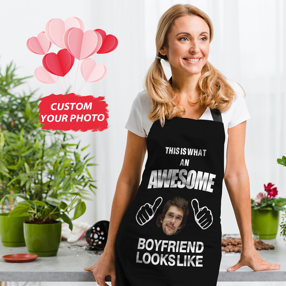 Custom Face Apron Personalized Boyfriend Funny Apron | MadeMine