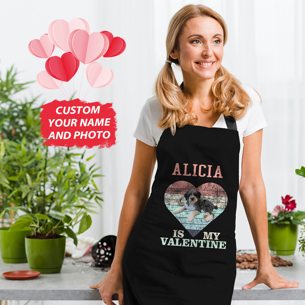 Personalized Name and Photo Apron Valentine Kitchen Apron - MadeMine ...