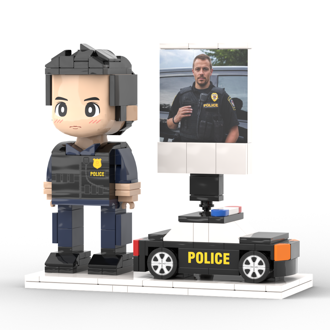 Full Body Customized Police Theme Figure with Photo – 1-Person Police ...