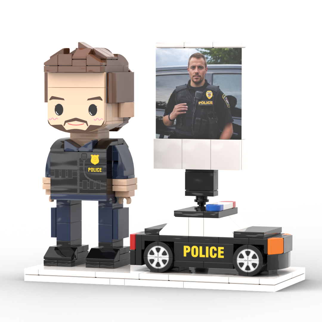 Full Body Customized Police Theme Figure with Photo – 1-Person Police ...