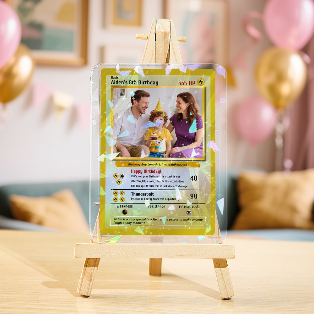 Custom Photo & Text Game Card – Poke Card Gift for Family - MadeMine ...